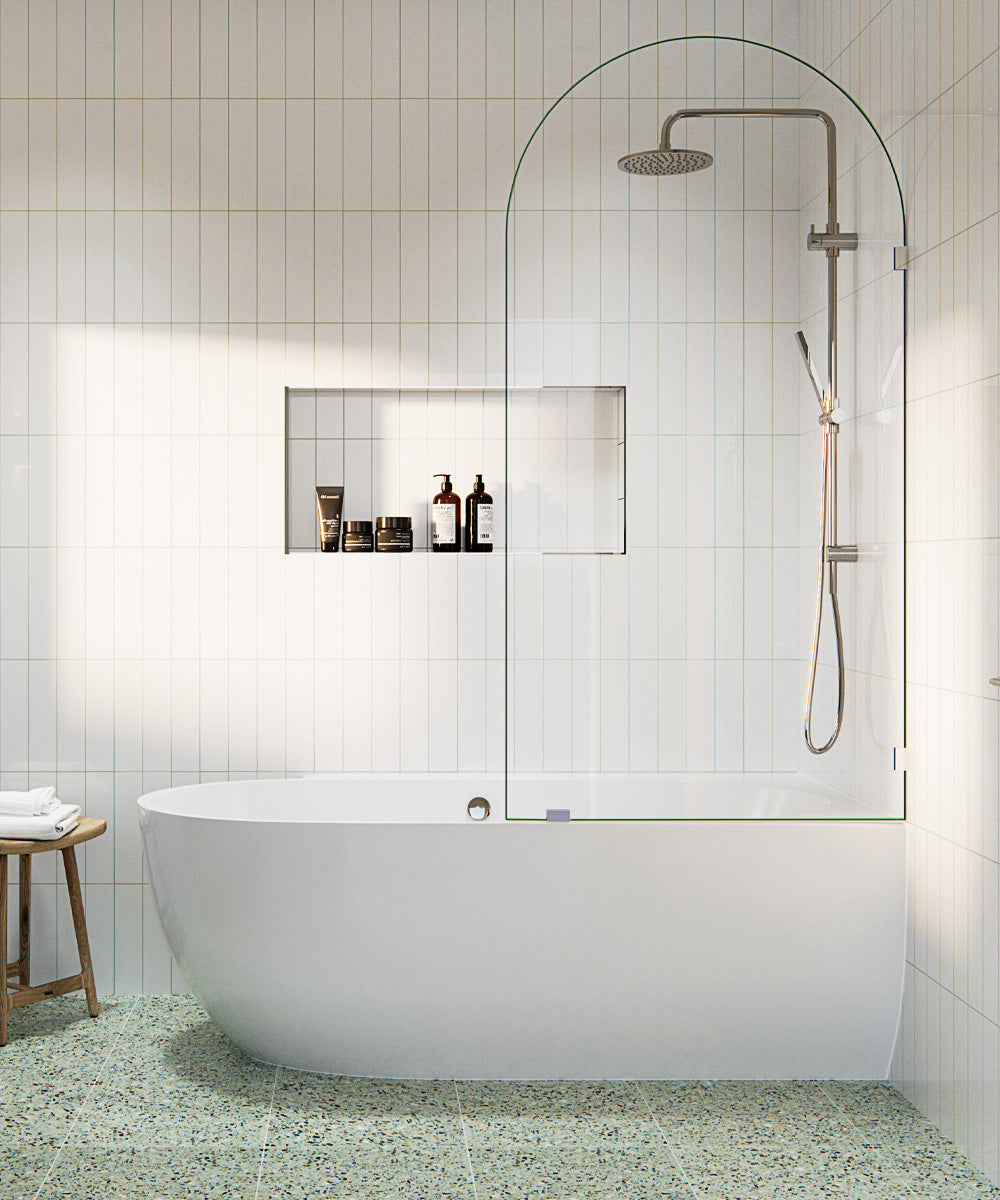 Venus - Bathtub Single Fixed Panel Arch – Glass Warehouse USA