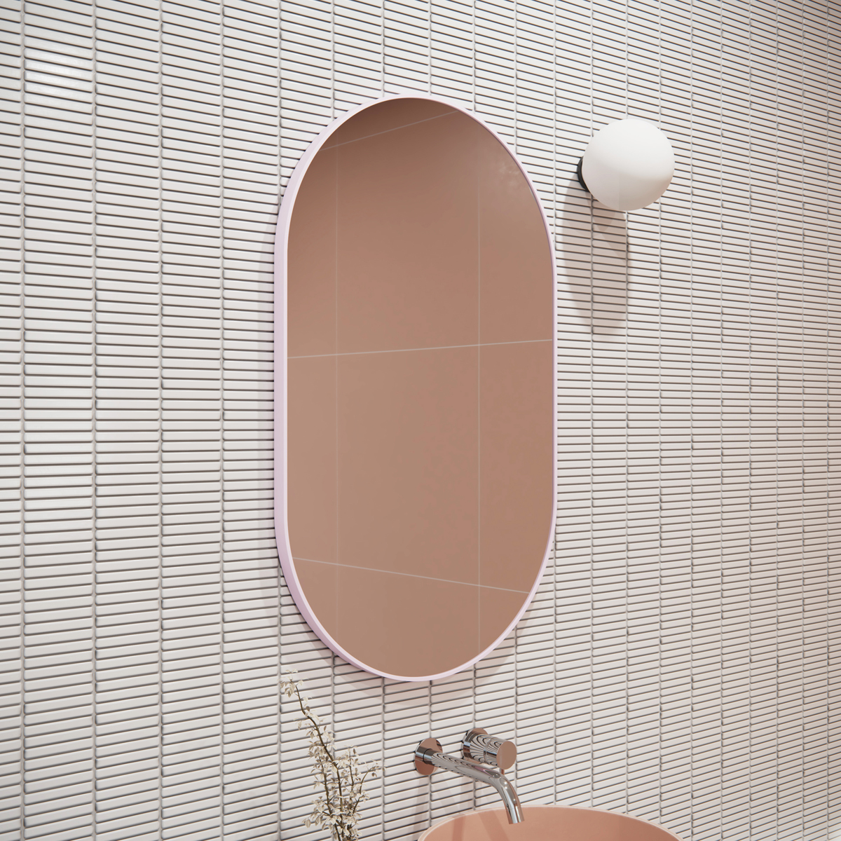 Inara - Steel Frame Pill Shape Mirror | GlassWarehouse.us