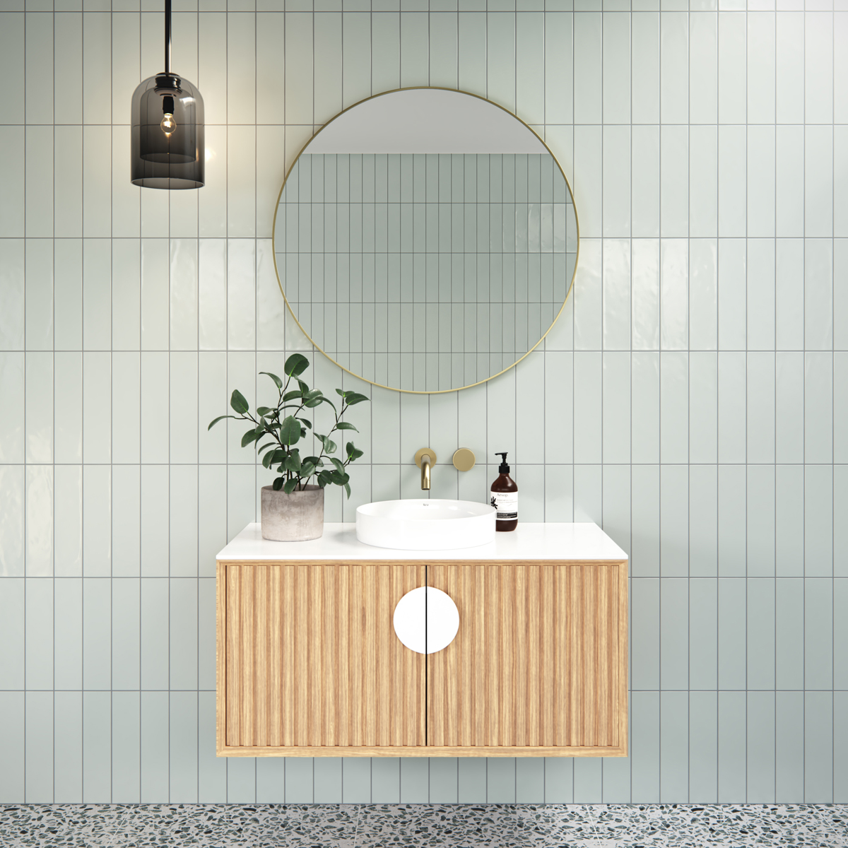 Leia - Steel Frame Round Shape Mirror | GlassWarehouse.us