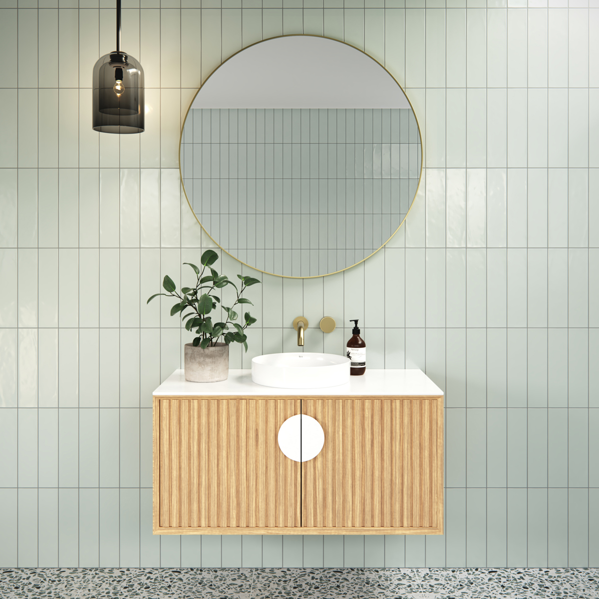 Leia - Steel Frame Round Shape Mirror | GlassWarehouse.us