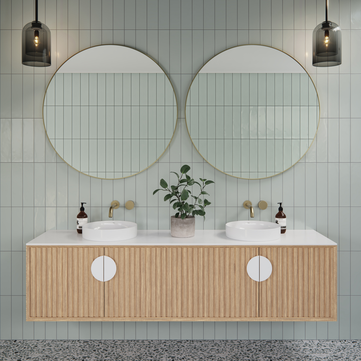 Leia - Steel Frame Round Shape Mirror | GlassWarehouse.us