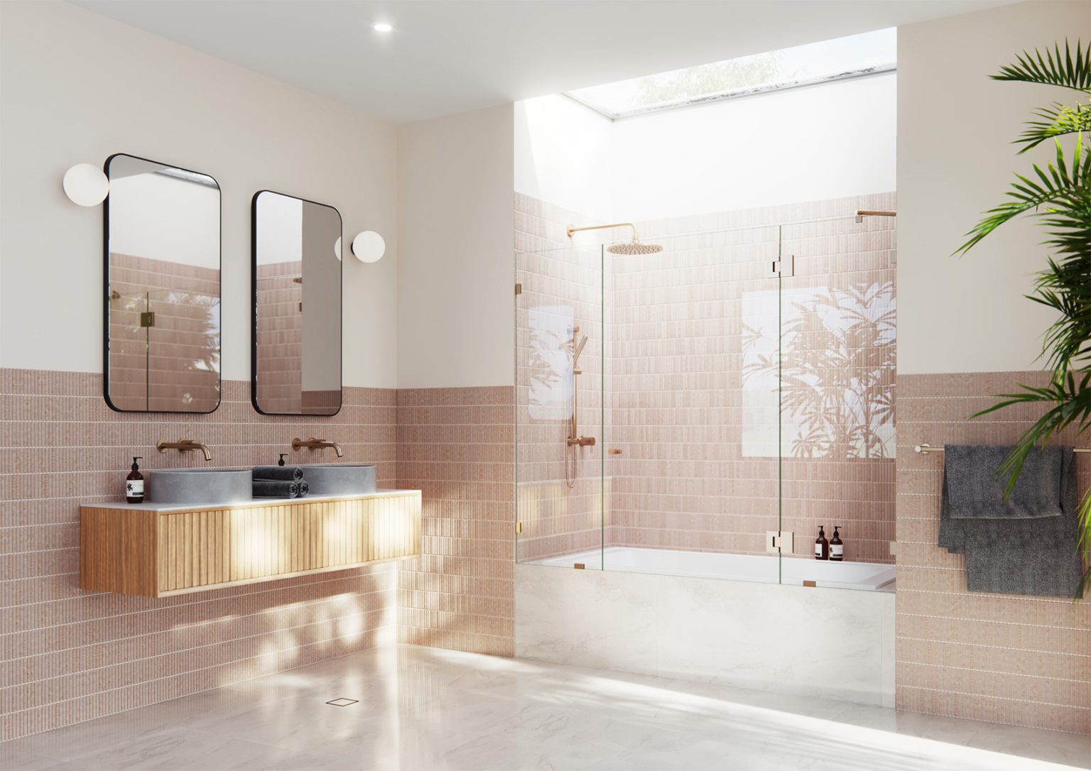 Stellar - Bathtub 3 Panel Inline Glass Hinge Door | GlassWarehouse.us