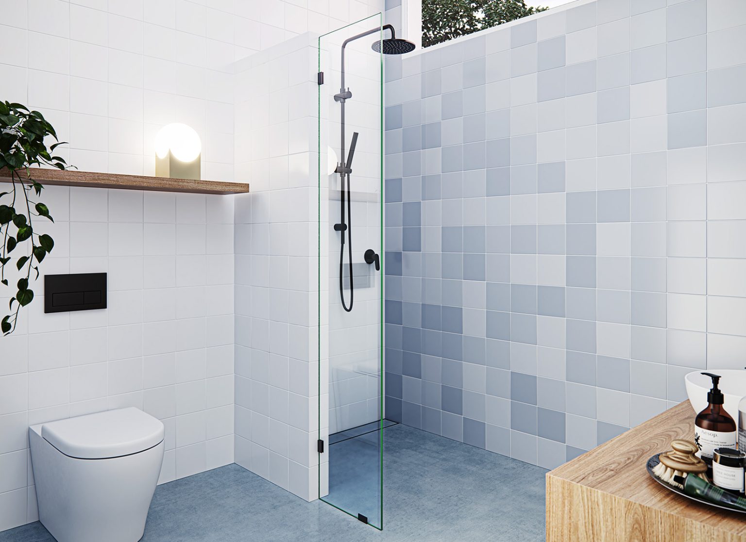 Vela - Shower Single Fixed Panel | GlassWarehouse.us