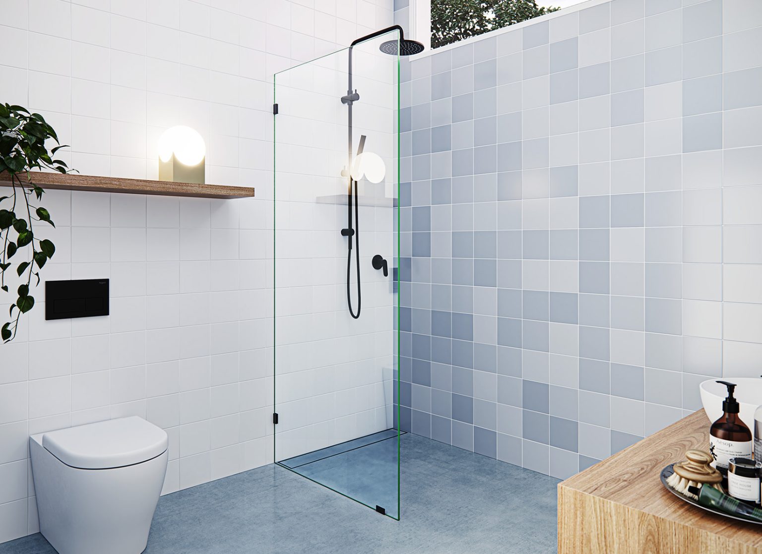 Vela - Shower Single Fixed Panel | GlassWarehouse.us
