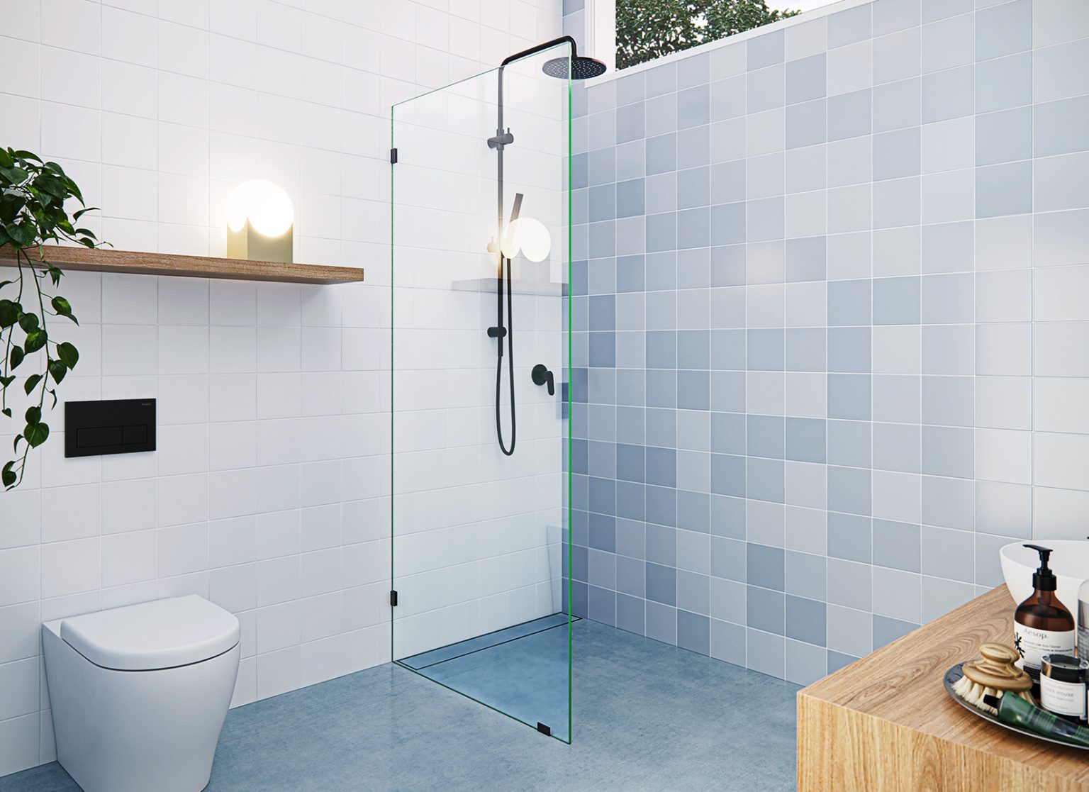 Vela - Shower Single Fixed Panel | GlassWarehouse.us