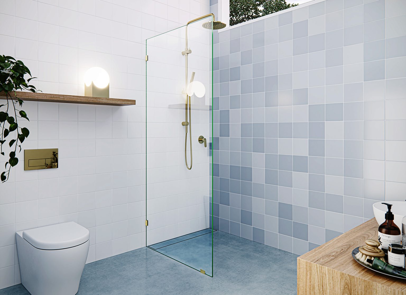 Vela - Shower Single Fixed Panel | GlassWarehouse.us
